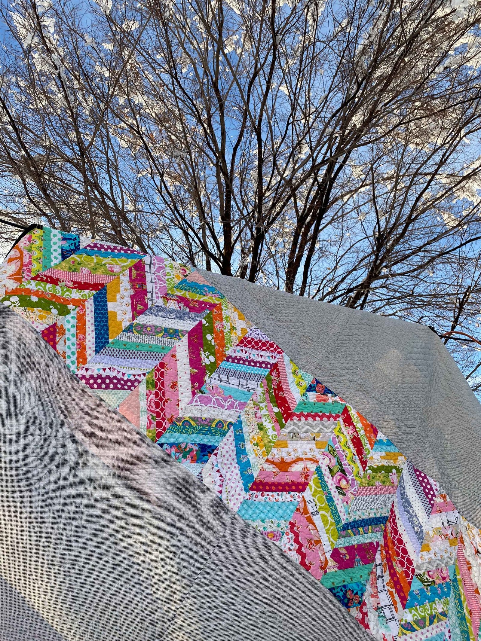 Colorful Chevron with Polka Dots - Phat Quarter Quilts